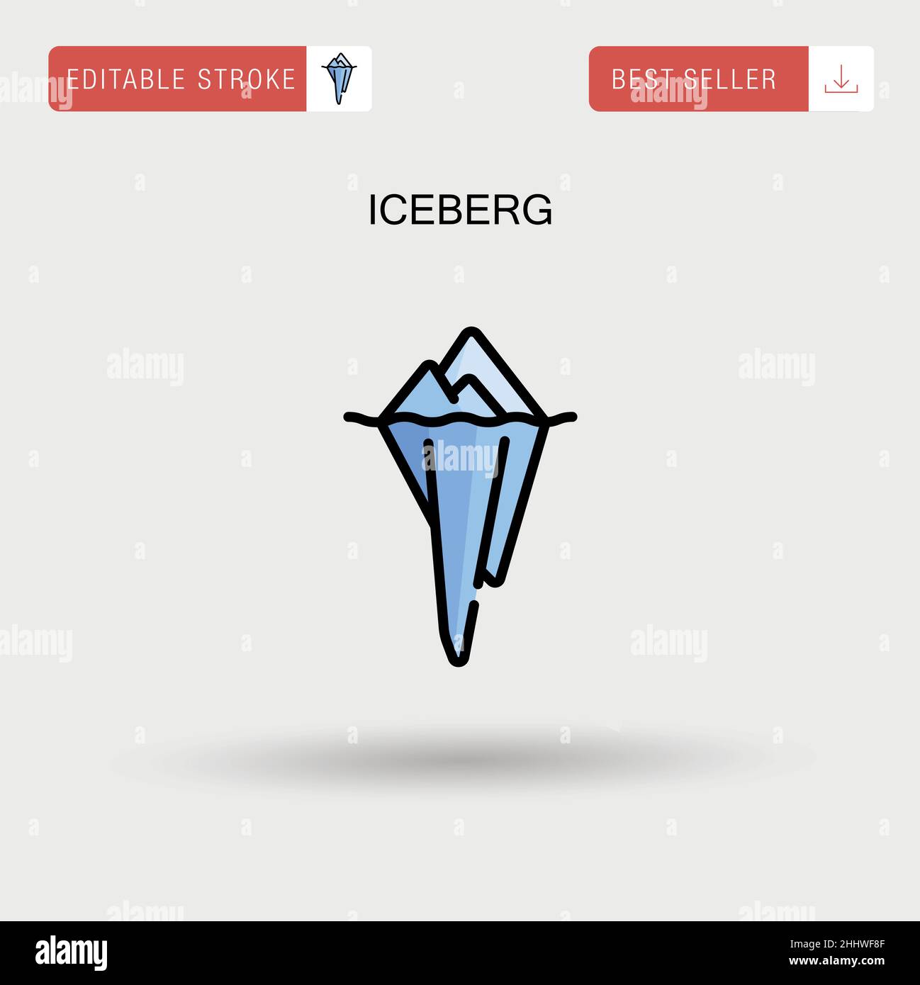 Iceberg Simple vector icon Stock Vector Image & Art - Alamy
