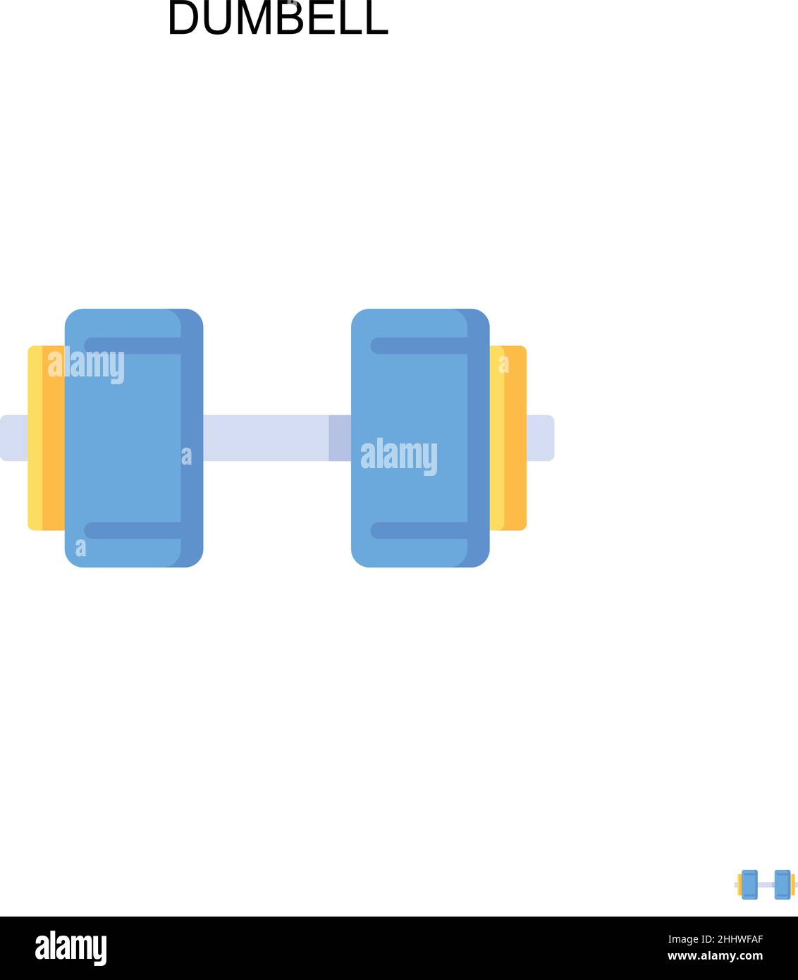 Dumbell Simple vector icon. Illustration symbol design template for web ...