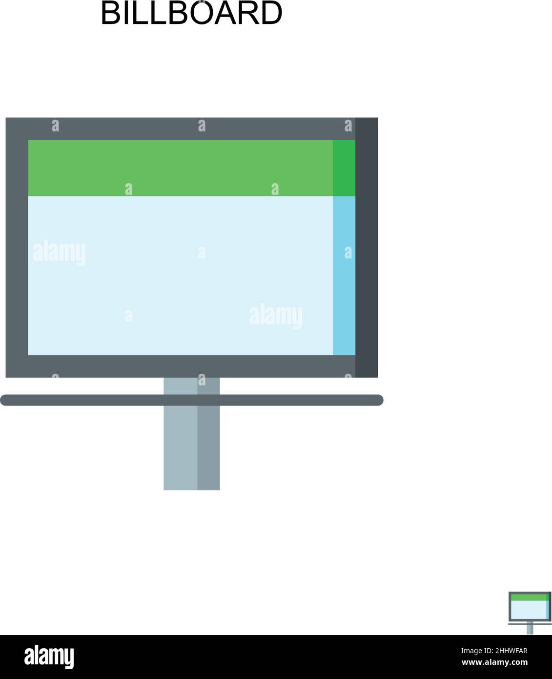 Billboard Simple vector icon. Illustration symbol design template for ...