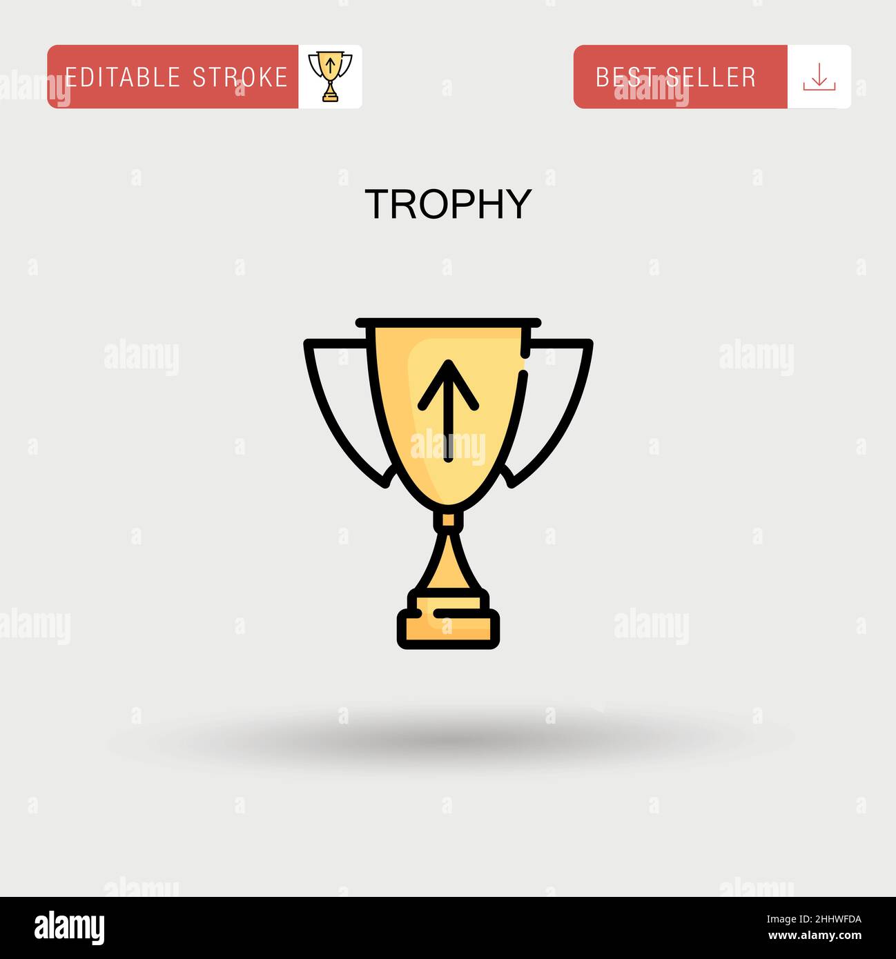 Trophy Simple vector icon Stock Vector Image & Art - Alamy