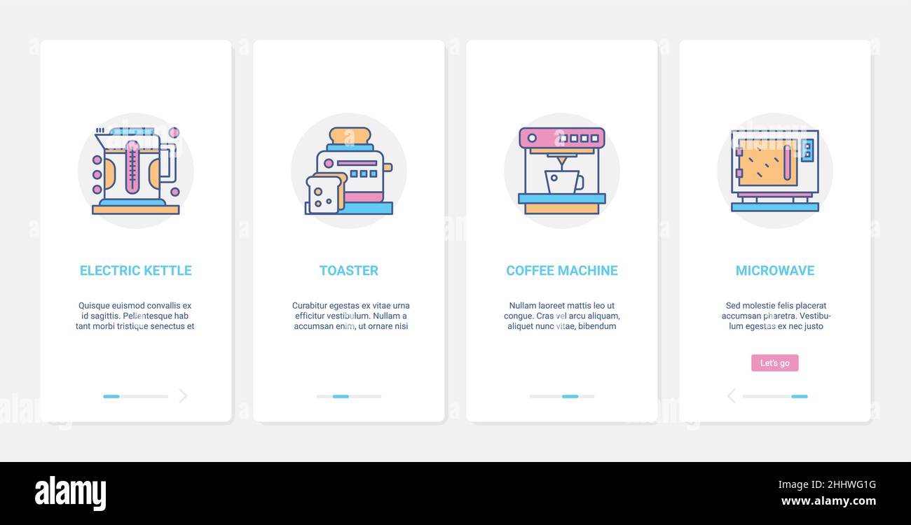 Kitchen electrical home appliances, domestic equipment vector ...