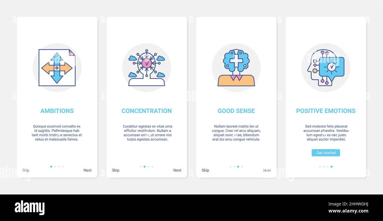 Successful businessman concept vector illustration. UX, UI onboarding ...