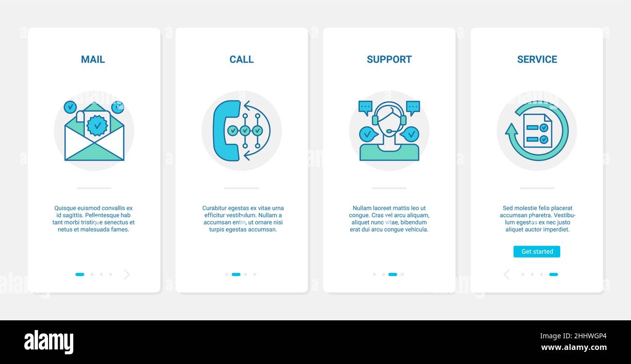 Customer support delivery service concept vector illustration. UX, UI ...