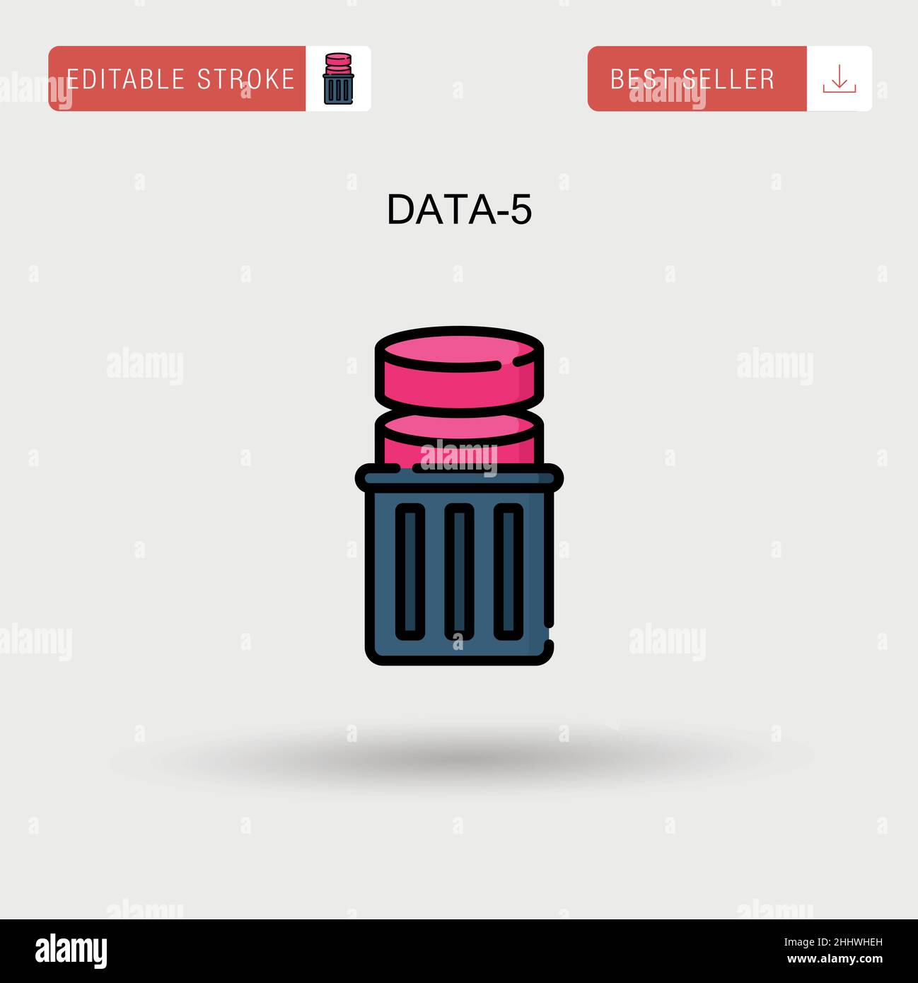 Data-5 Simple vector icon Stock Vector Image & Art - Alamy