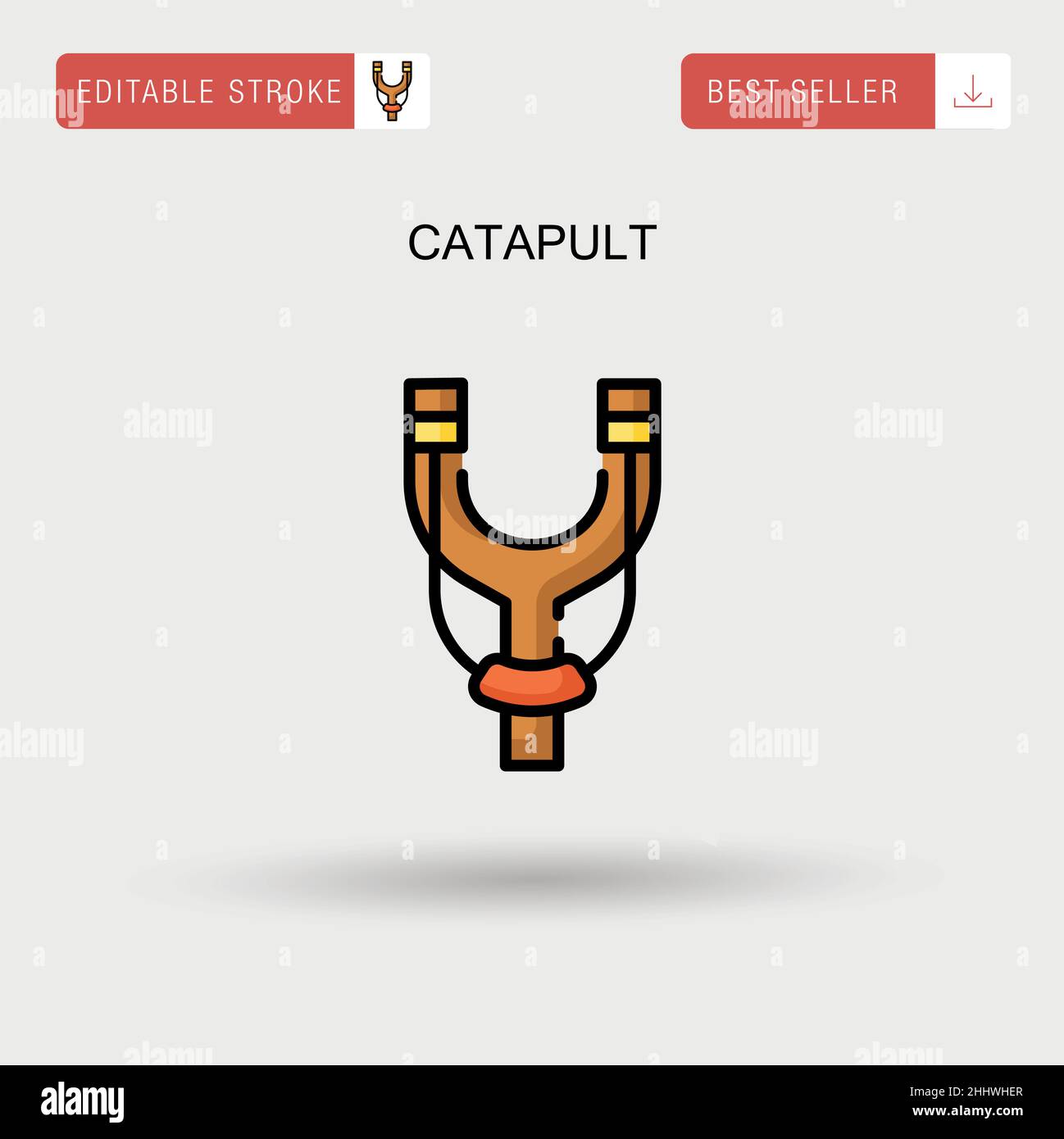Catapult Simple vector icon Stock Vector Image & Art - Alamy