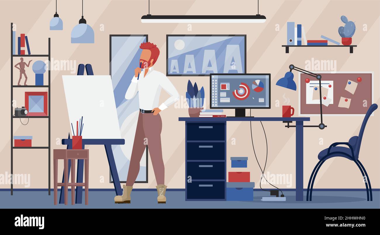 Working at hom Stock Vector Images - Alamy