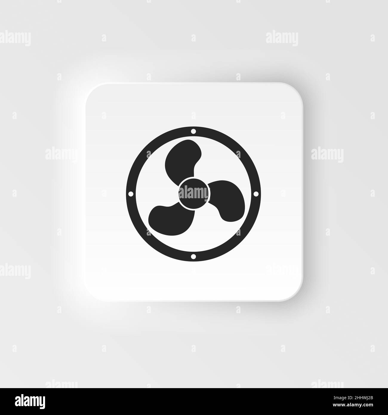 fan neumorphic icon Vector. Simple flat symbol. Perfect Black pictogram ...