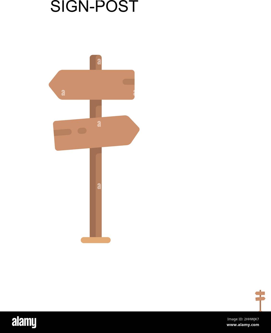 Cartoon sign post hi-res stock photography and images - Alamy