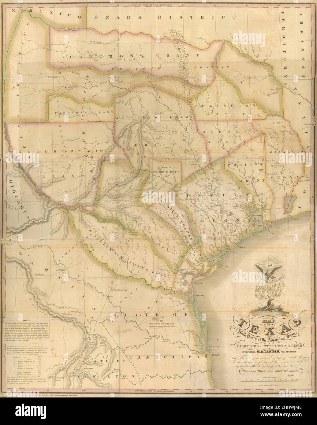 Map texas 1836 hi-res stock photography and images - Alamy