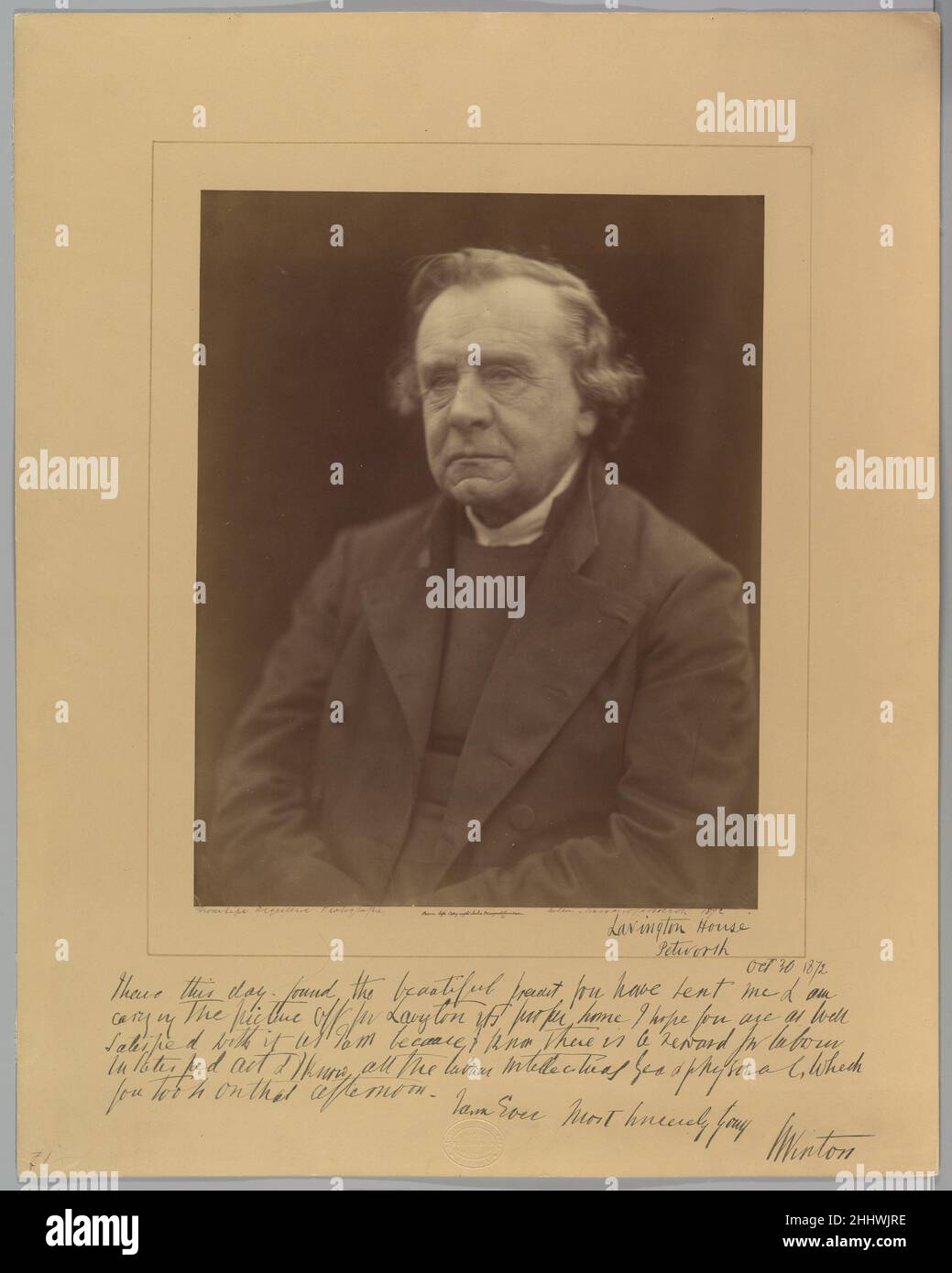 [The Lord Bishop of Winchester, Samuel Wilberforce] October 1872 Julia ...