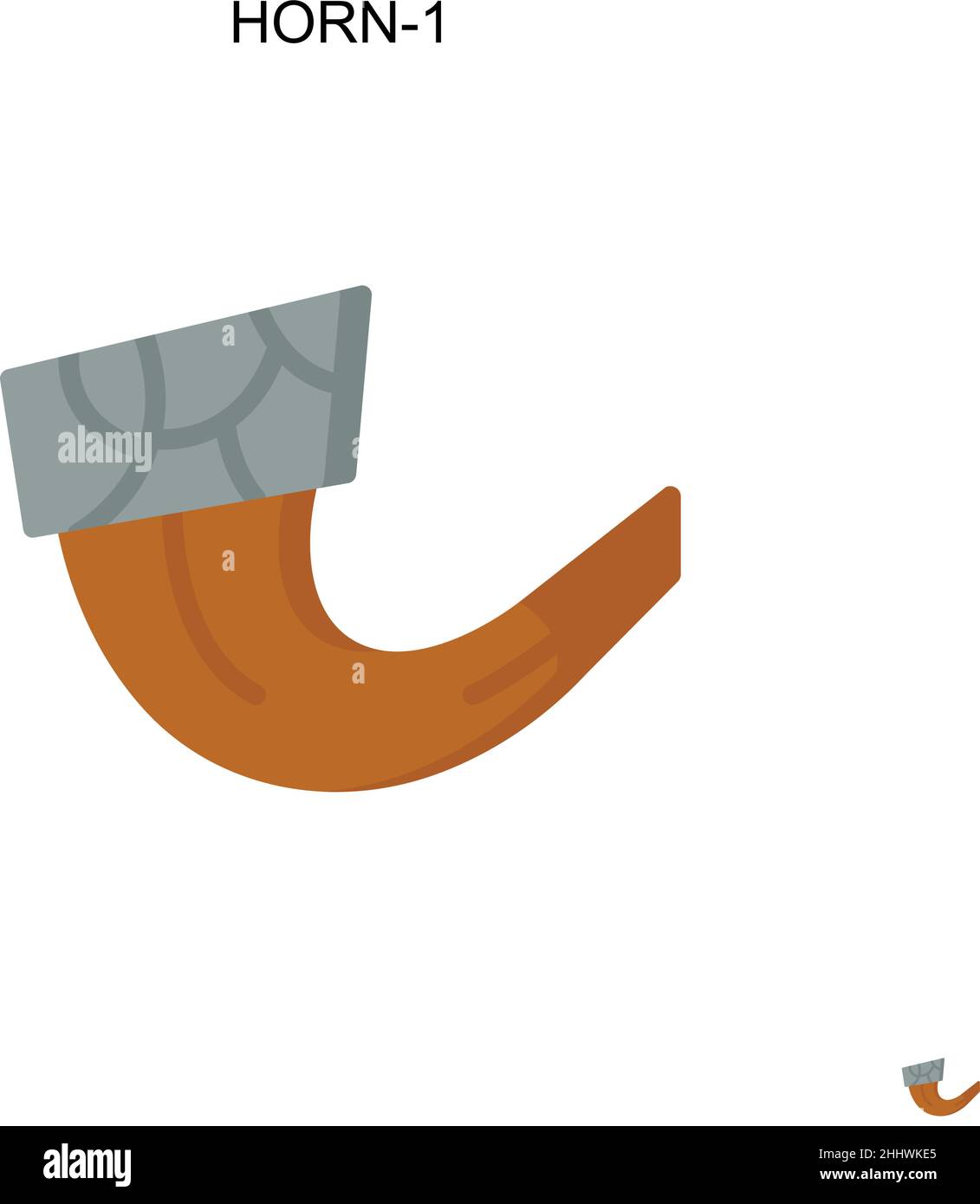 Horn-1 Simple vector icon. Illustration symbol design template for web ...