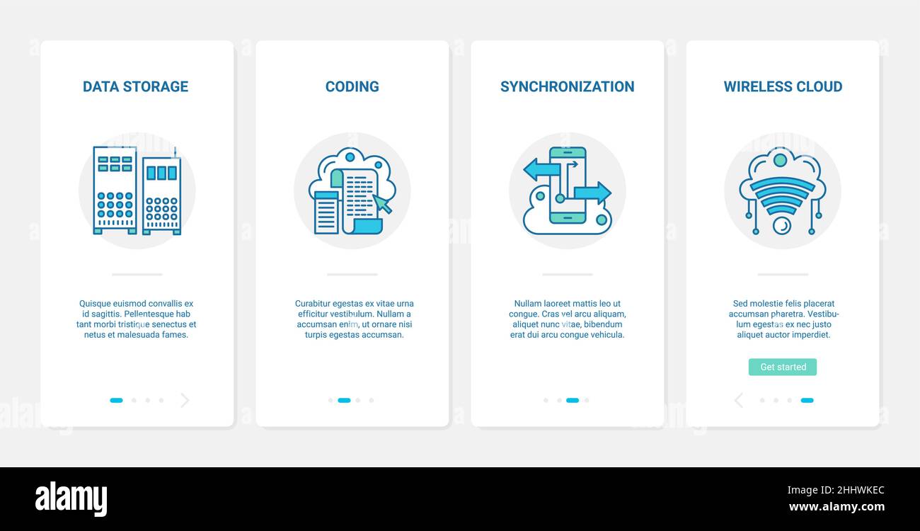 Cloud Data Storage Service Vector Illustration Ux Ui Onboarding 5327