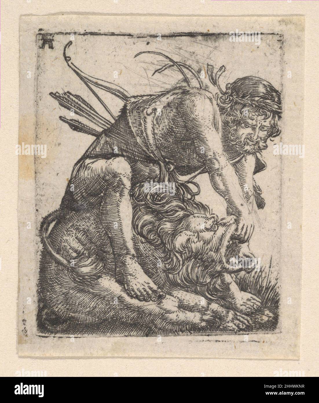 Hercules Fighting the Nemean Lion Albrecht Altdorfer German. Hercules ...