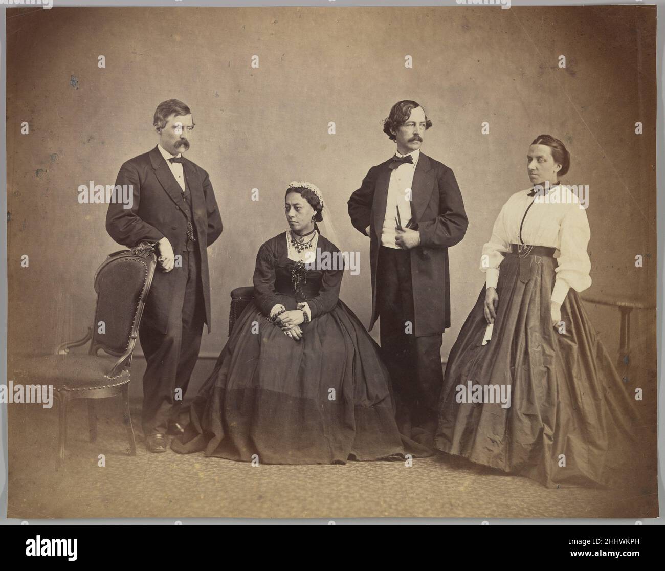 Queen Emma of Hawaii and Her Entourage 1865 Alexander Gardner American ...