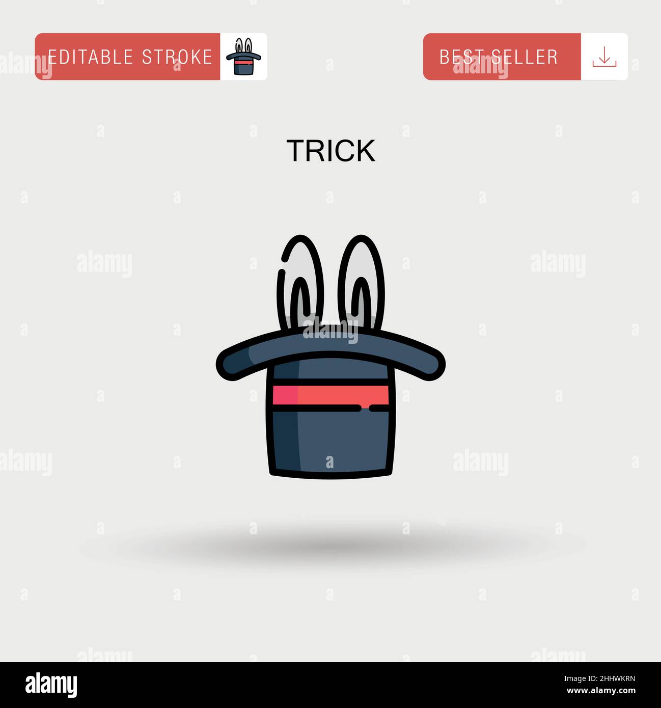 Trick Simple vector icon Stock Vector Image & Art - Alamy