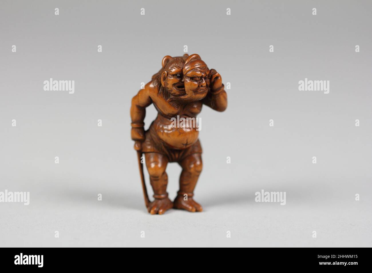 Netsuke of Demon with a Mask 19th century Japan. Netsuke of Demon with ...