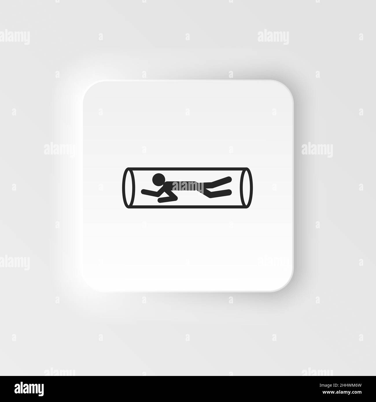 Danger Confined Space Symbol Sign, Vector Illustration, Isolate ...