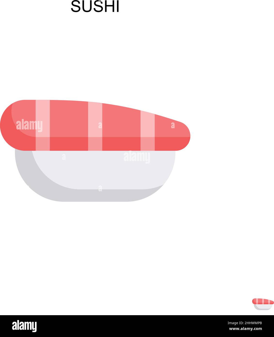 Sushi Simple vector icon. Illustration symbol design template for web ...