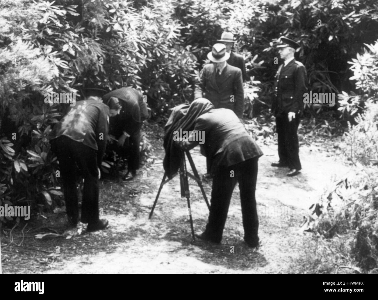 Neville Heath Murders. Police photograph the body of Doreen Marshall ...