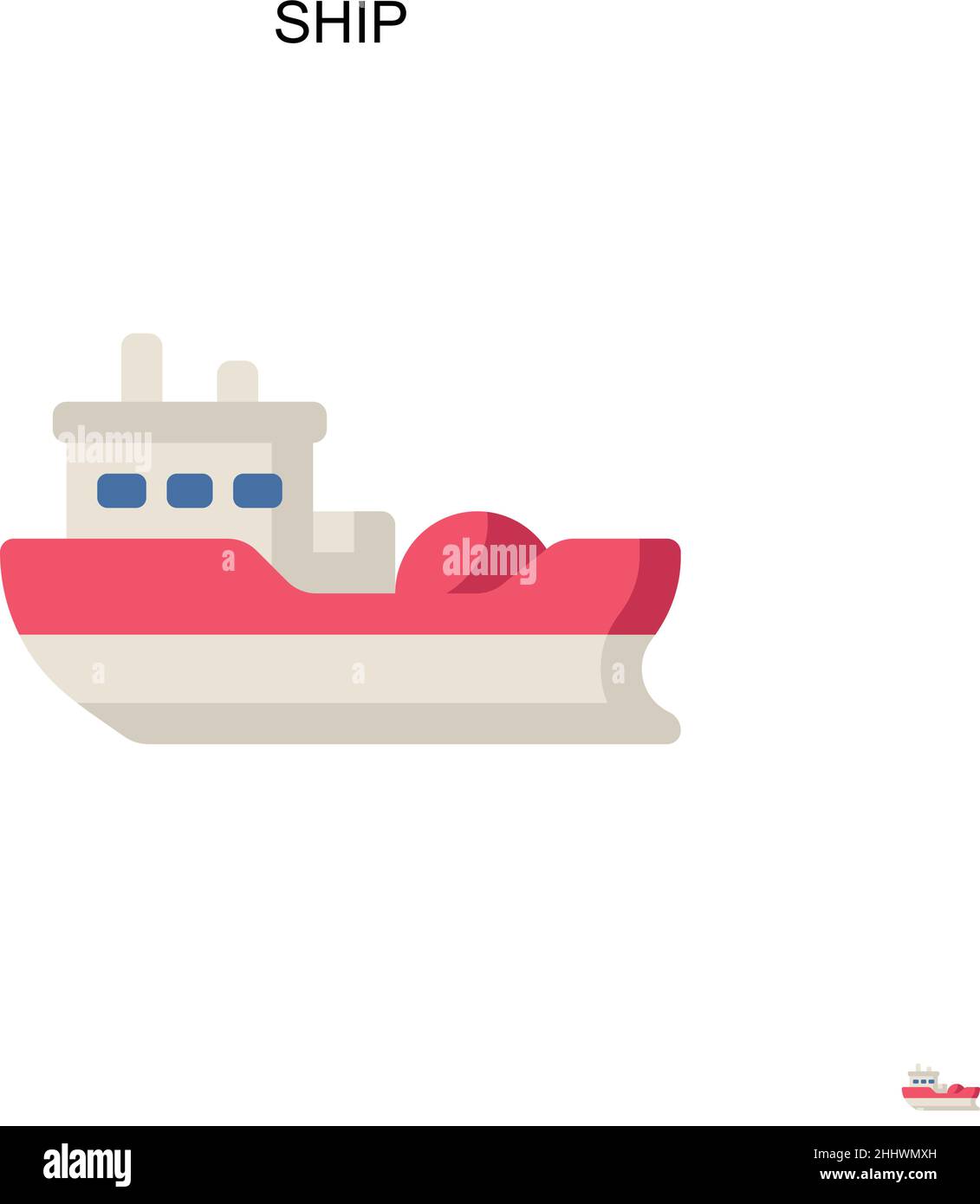 Ship Simple vector icon. Illustration symbol design template for web ...