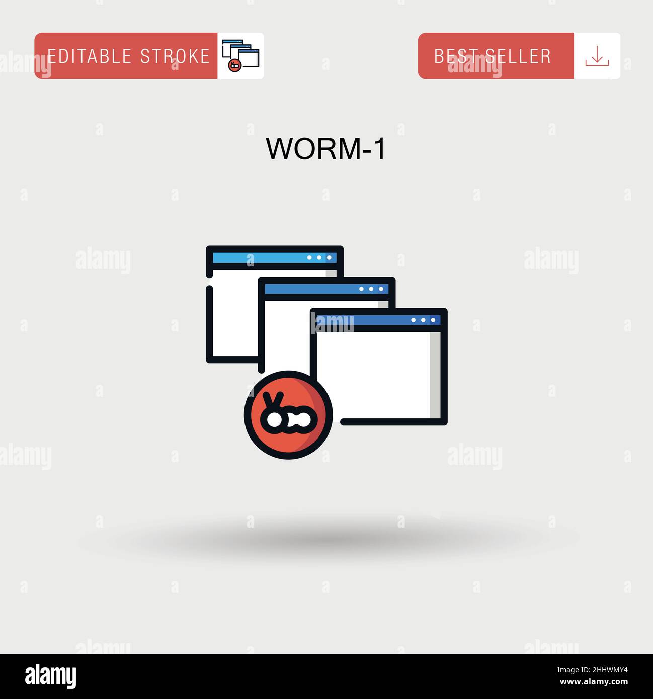 Worm-1 Simple vector icon Stock Vector Image & Art - Alamy