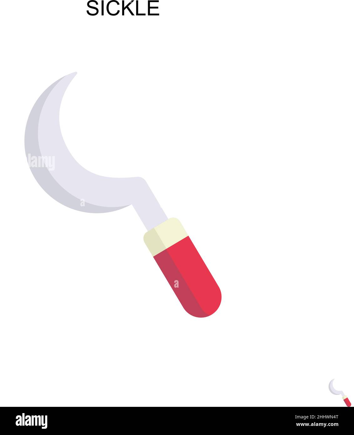 Sickle Simple vector icon. Illustration symbol design template for web ...