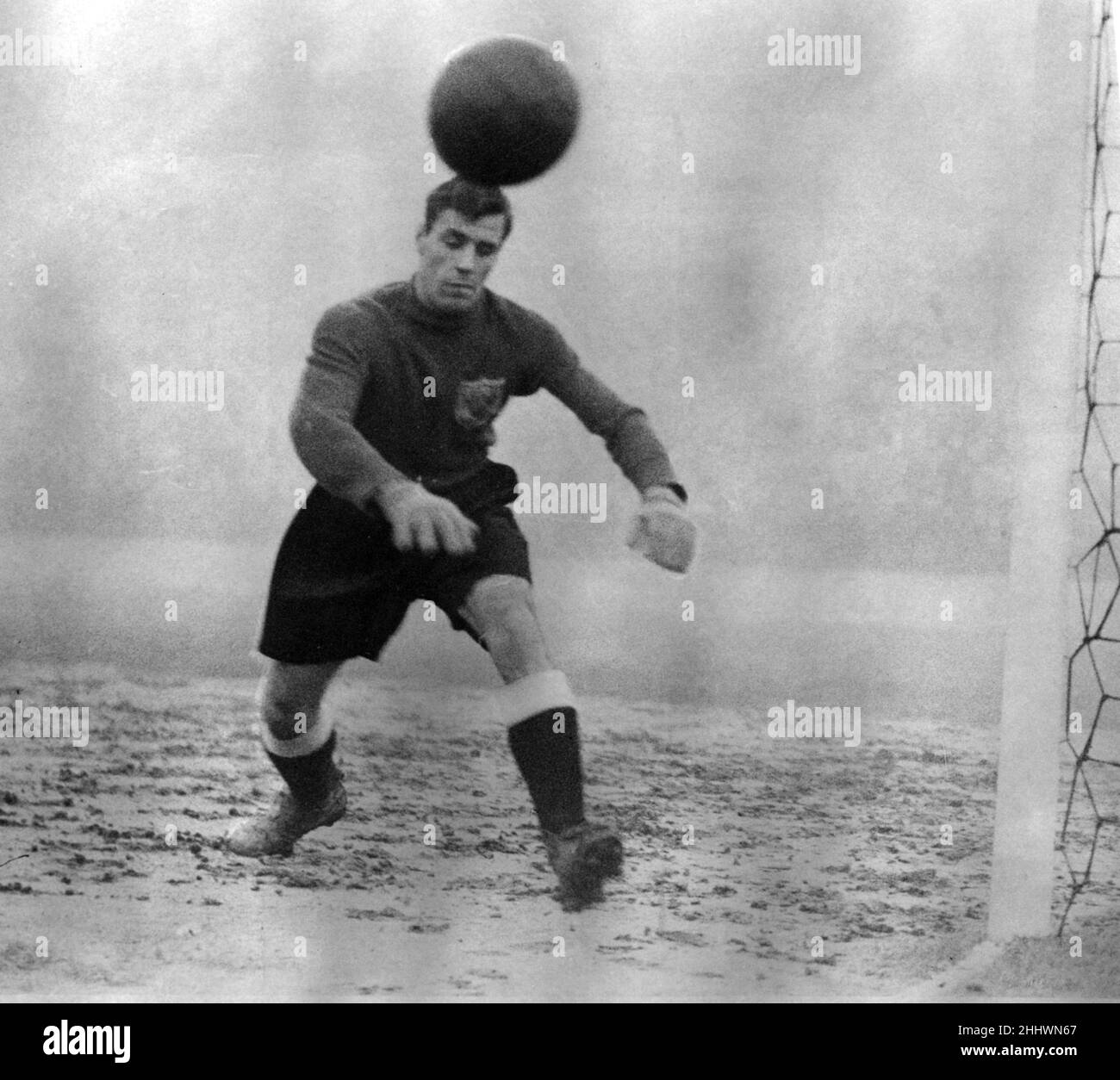 George Farm Blackpool Goalkeeper 1948 - 1960, pictured in action ...