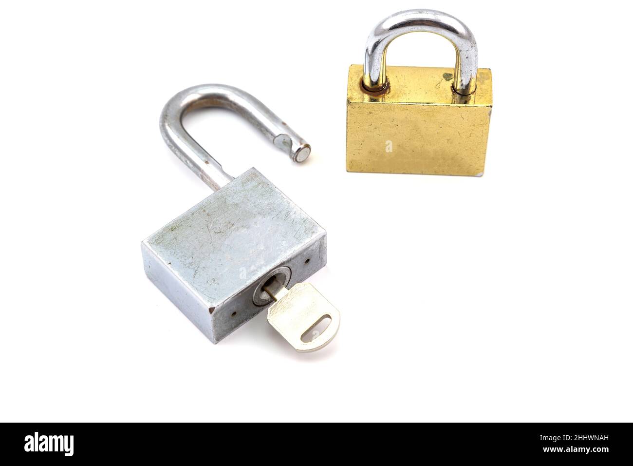 Old Padlock isolated on white background Stock Photo - Alamy