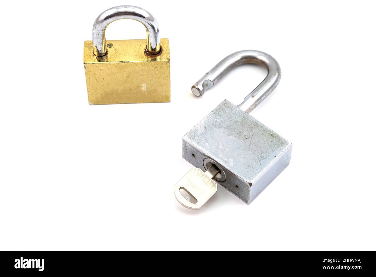 Old Padlock isolated on white background Stock Photo - Alamy