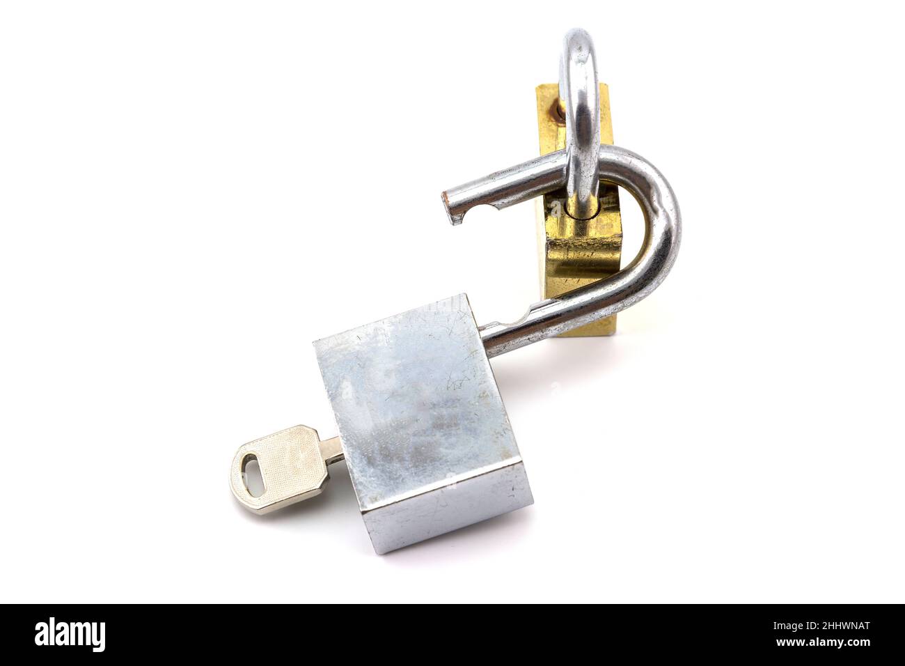 Old Padlock isolated on white background Stock Photo - Alamy