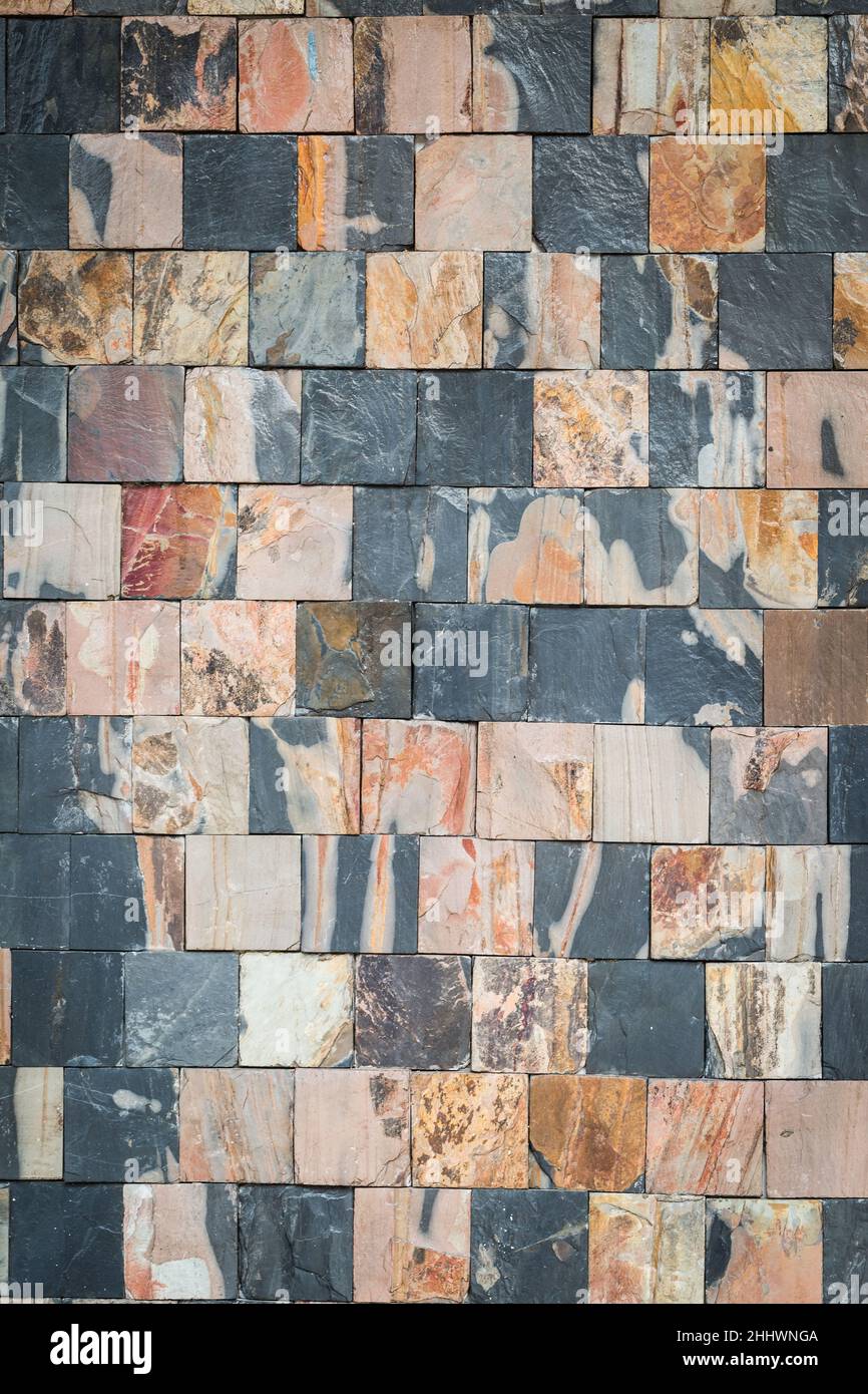 Pattern of stone wall use for background Stock Photo - Alamy