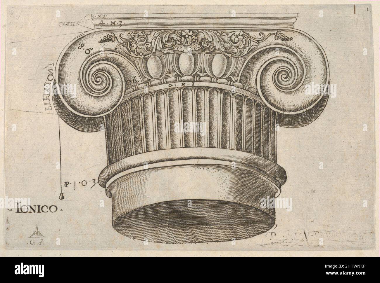 Ionic Capital ca. 1530–1540 Monogrammist G.A. & the Caltrop Italian ...