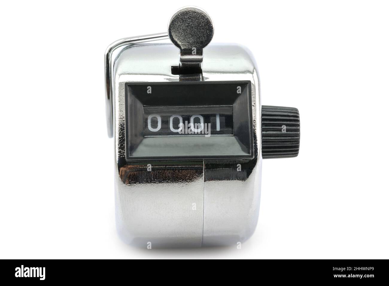 Hand tally counter isolated on white background Stock Photo - Alamy