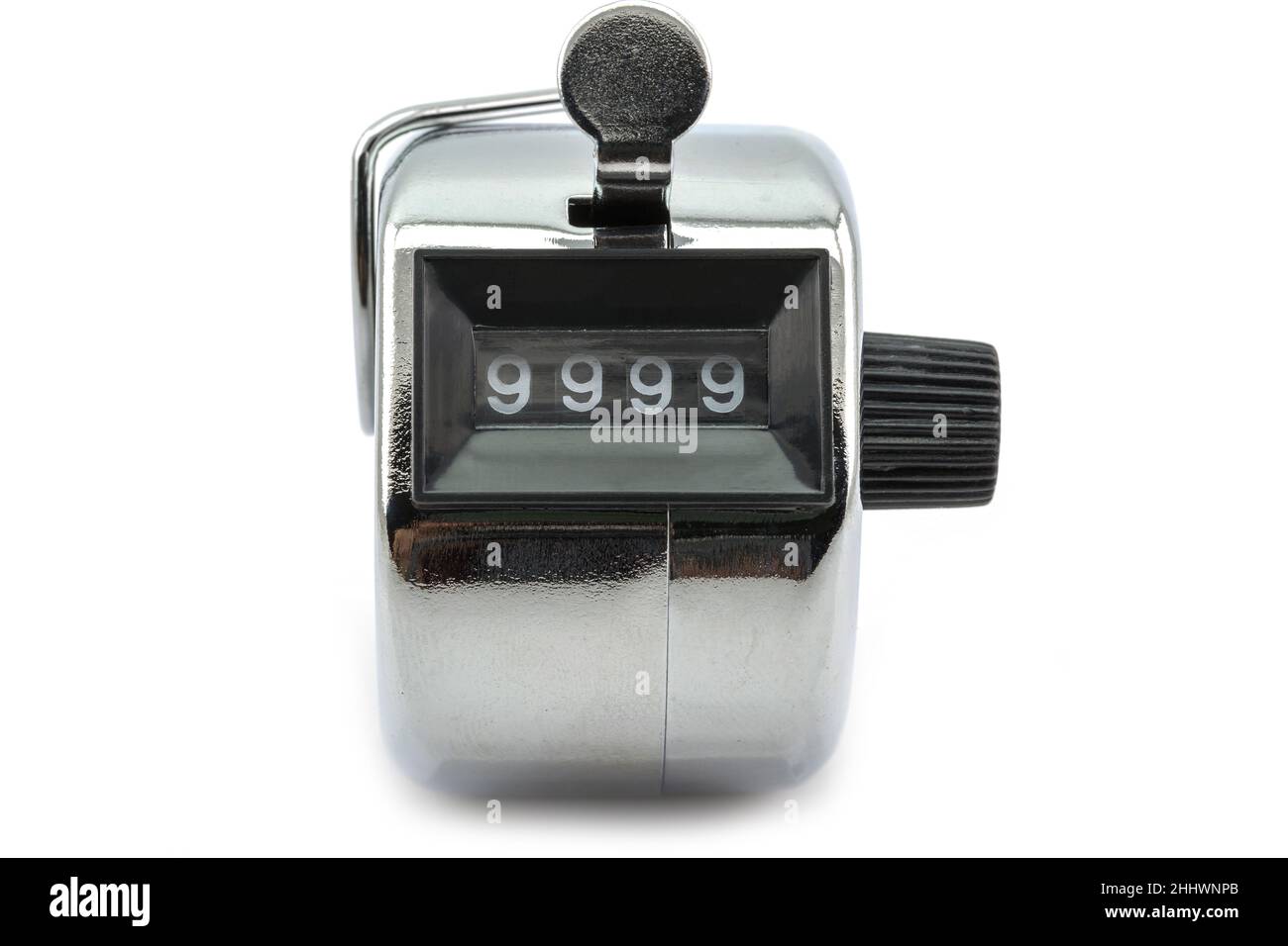 Hand tally counter isolated on white background Stock Photo - Alamy