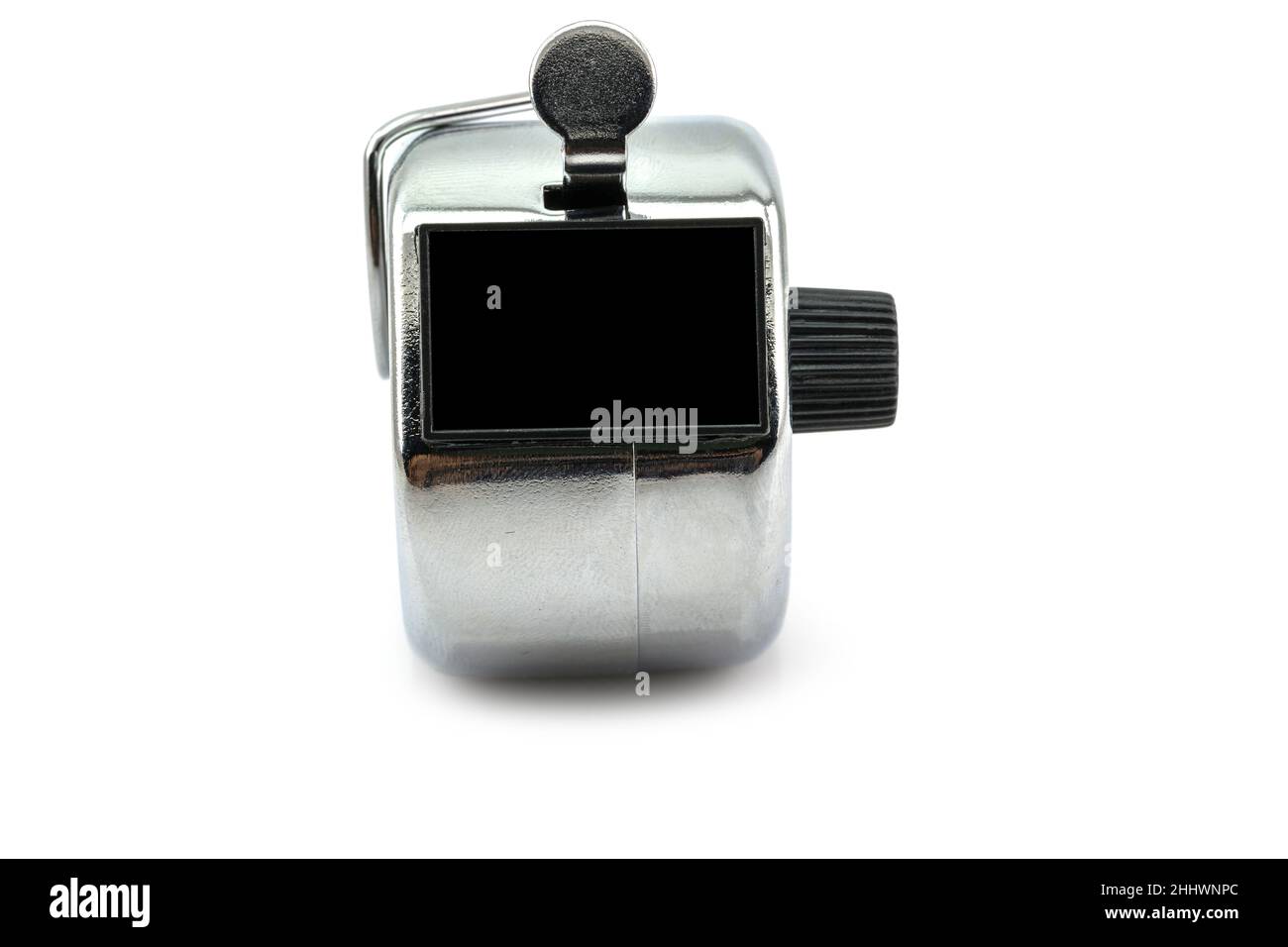 Hand tally counter isolated on white background Stock Photo - Alamy