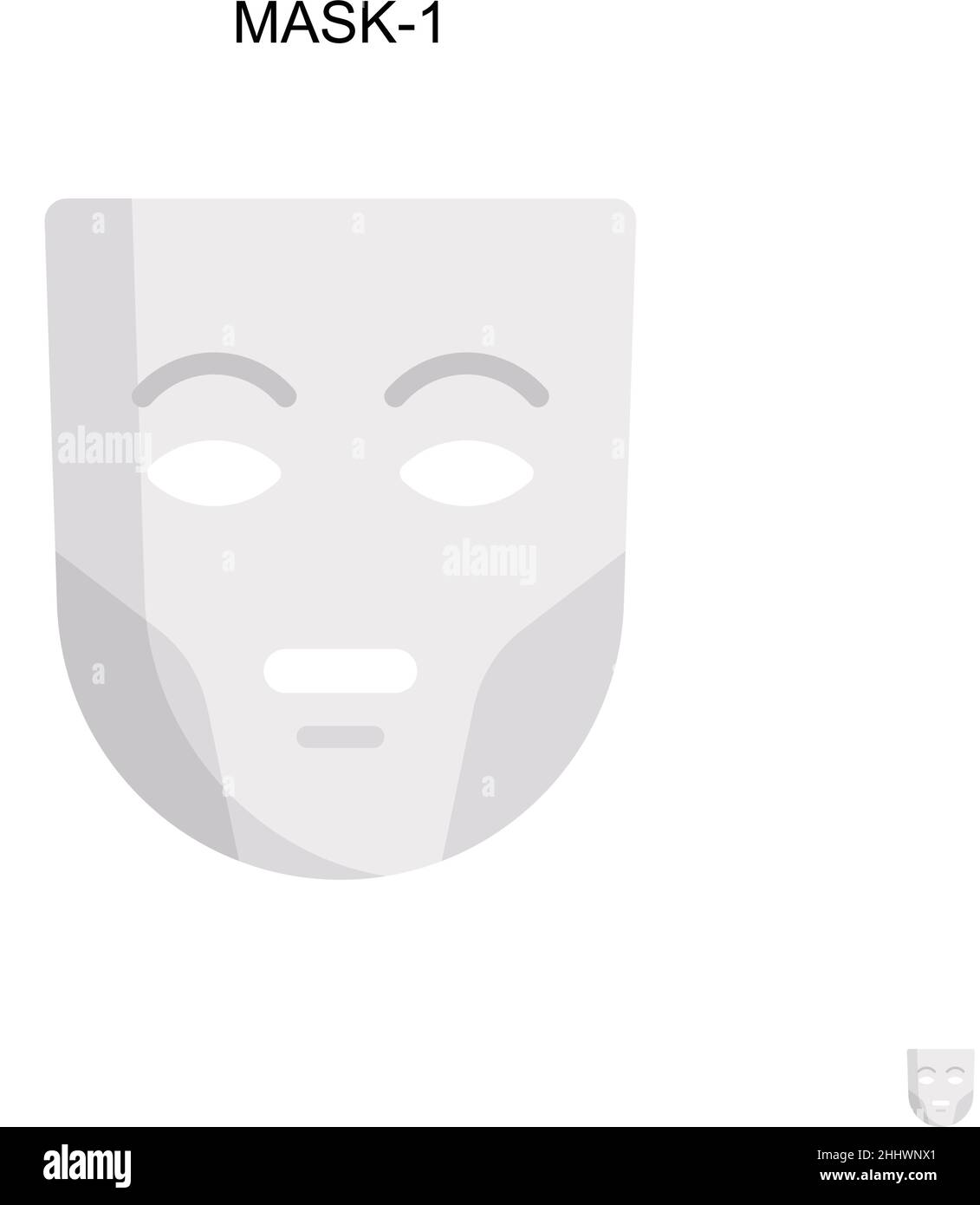 Mask-1 Simple vector icon. Illustration symbol design template for web ...