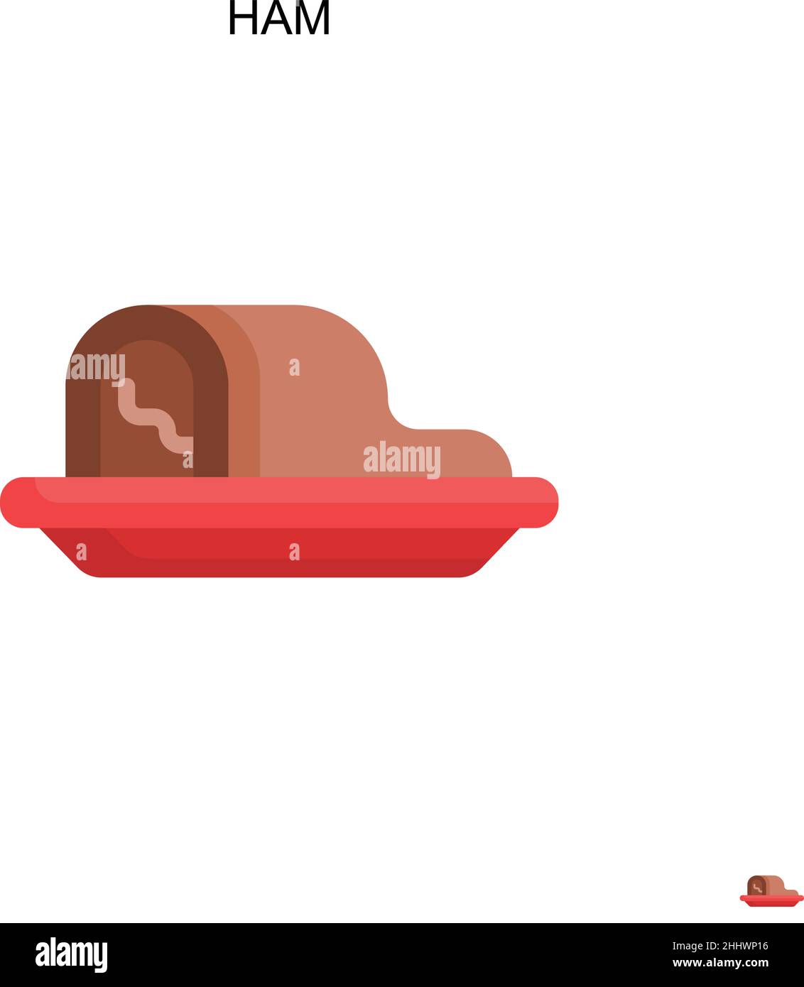 Ham Simple vector icon. Illustration symbol design template for web ...