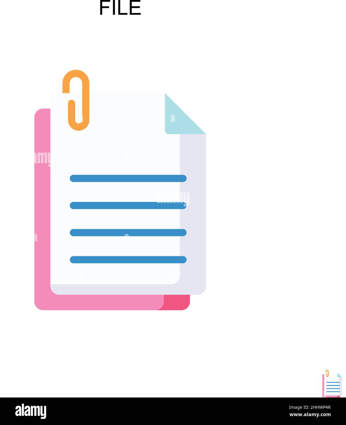 File Simple vector icon. Illustration symbol design template for web ...