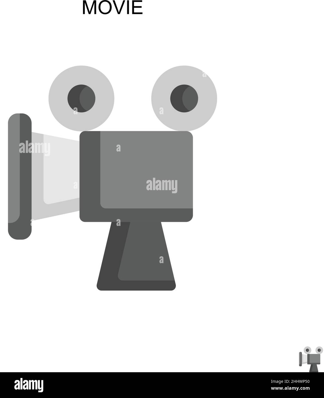 Movie Simple vector icon. Illustration symbol design template for web ...