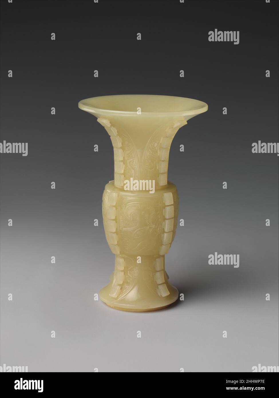 Miniature vase in the shape of an ancient ritual vessel (gu) late 18th ...