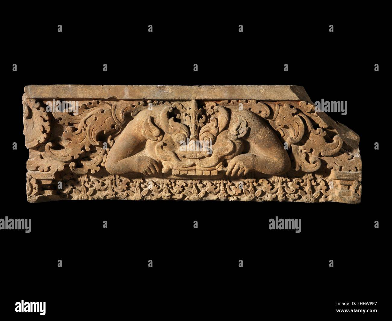 Lintel with Anthropomorphic Dragon in Foliage mid-7th century Central ...