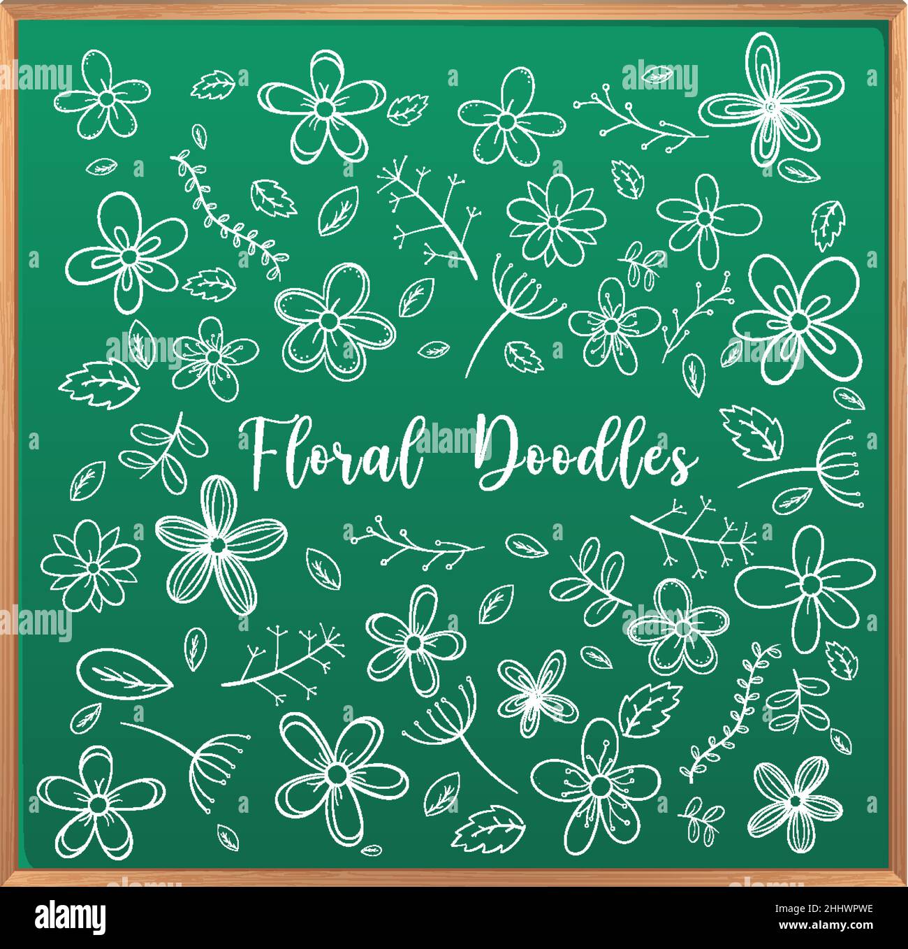 Hand drawn doodle icons on chalkboard illustration Stock Vector Image ...