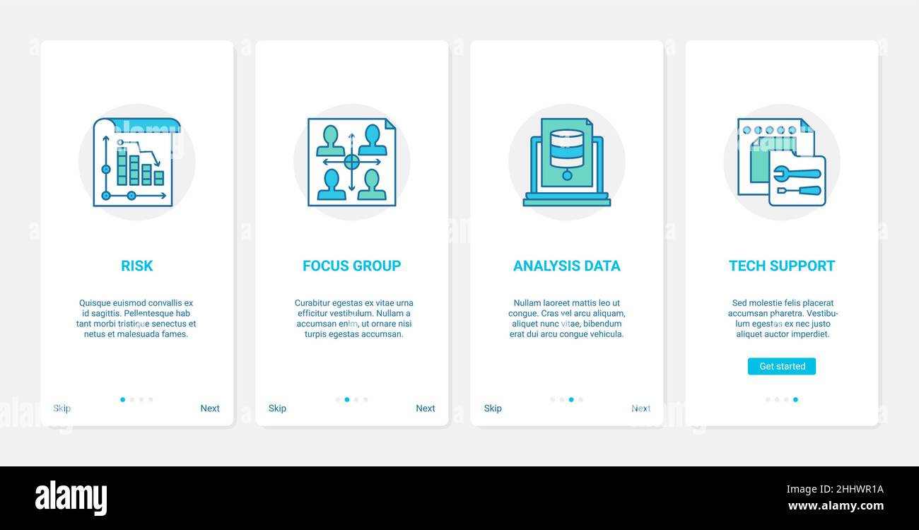 Business Development Technology Vector Illustration Ux Ui Onboarding Mobile App Page Screen