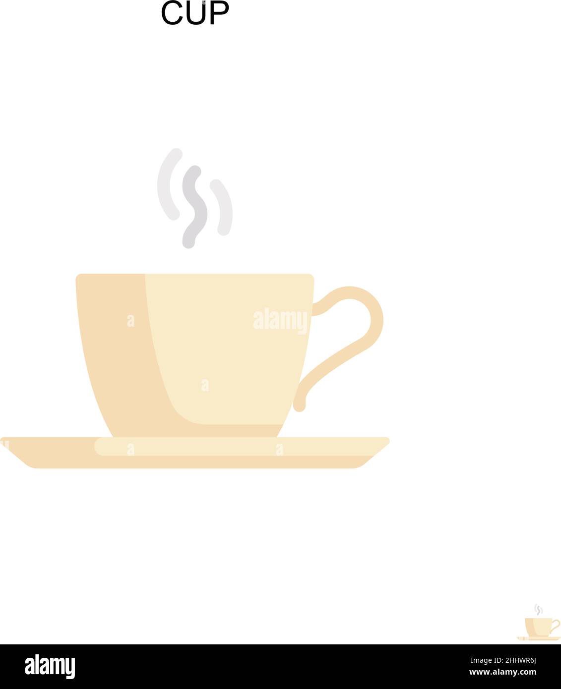 Cup Simple vector icon. Illustration symbol design template for web ...