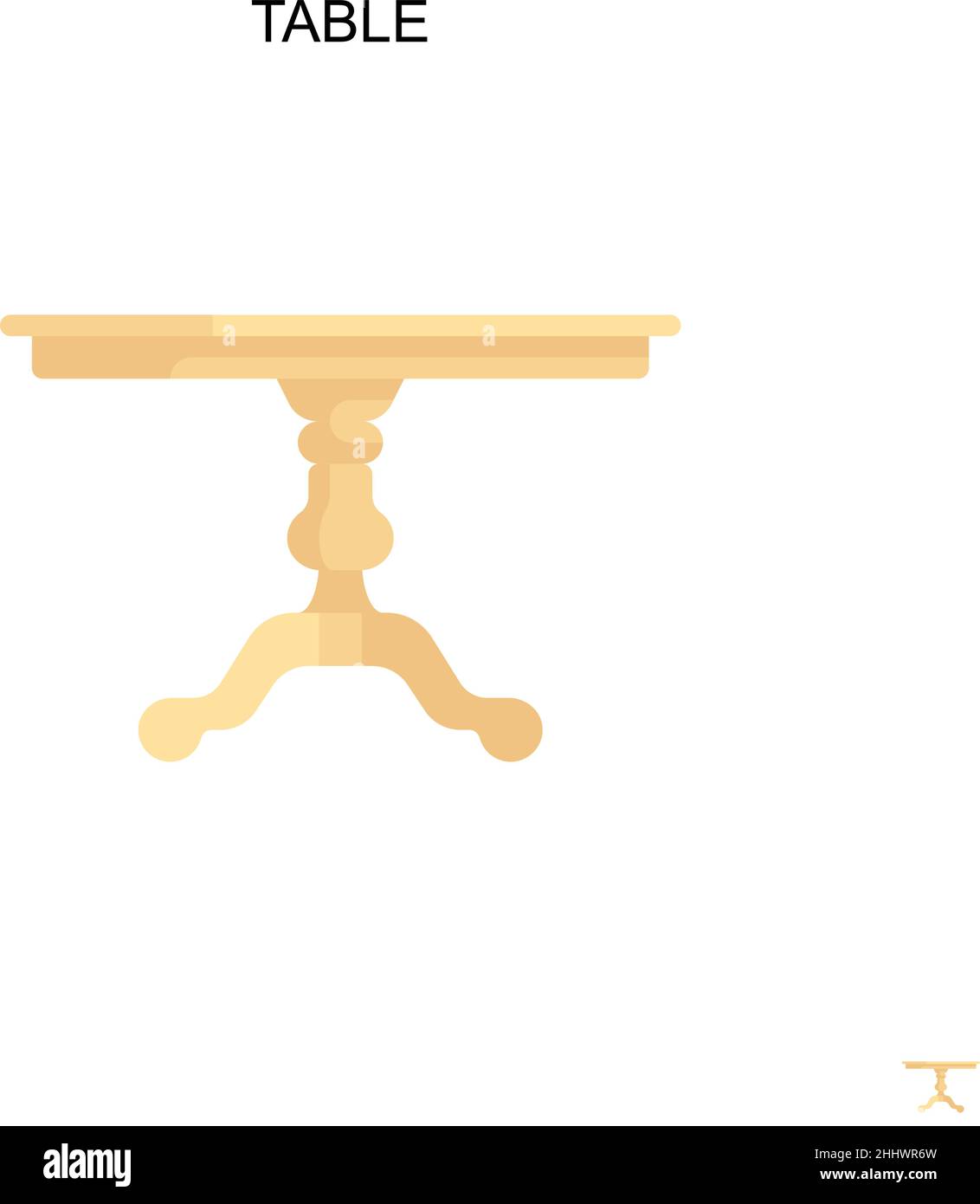 Table Simple vector icon. Illustration symbol design template for web ...