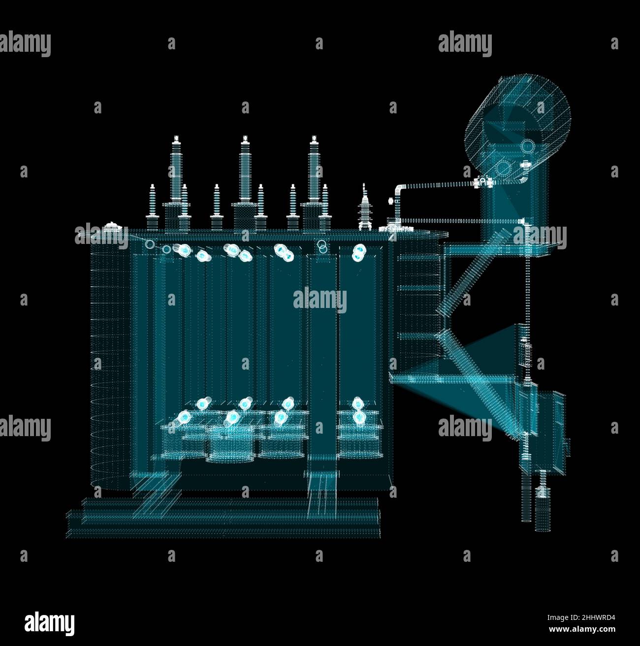 Electric power station of particles Stock Photo - Alamy