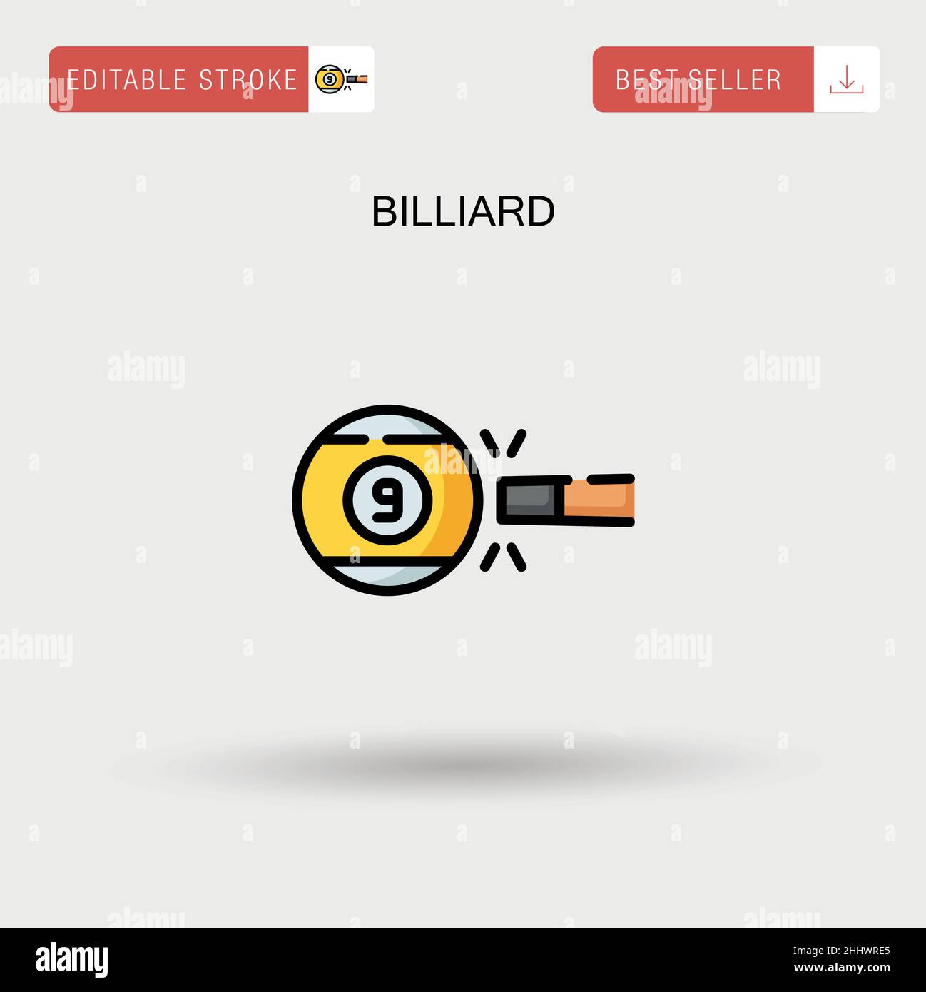 Billiard Simple vector icon Stock Vector Image & Art - Alamy