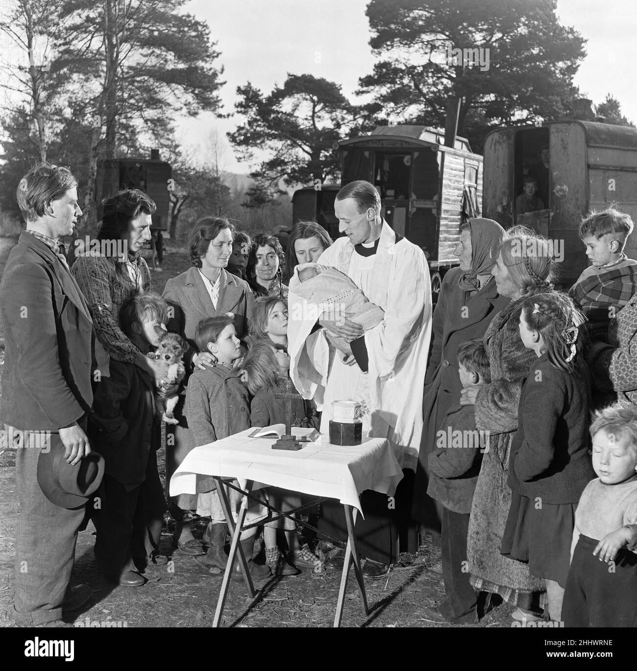 The vicar walked towards the gipsy camp in the wood. When he got level ...