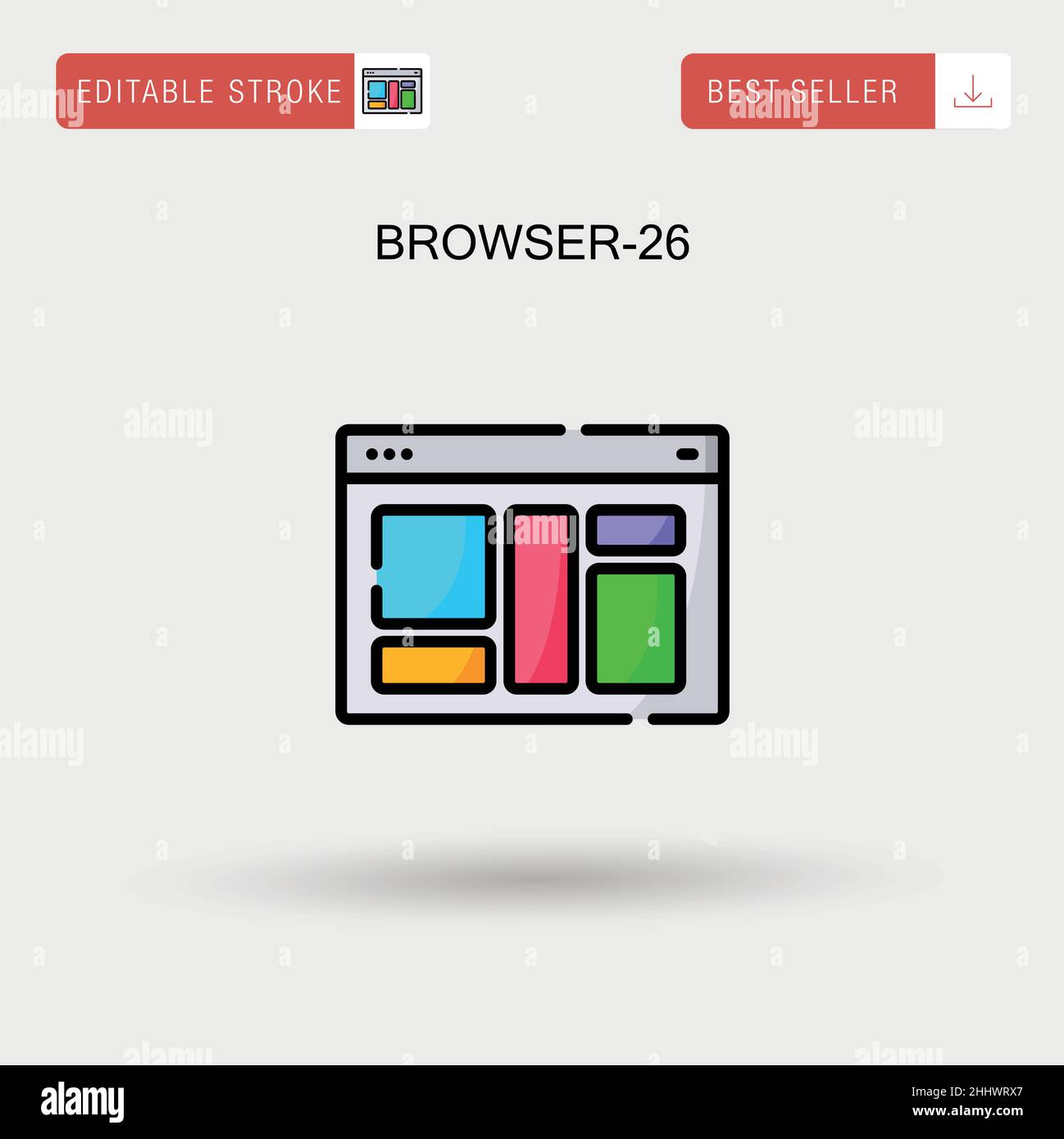 Browser-26 Simple vector icon Stock Vector Image & Art - Alamy