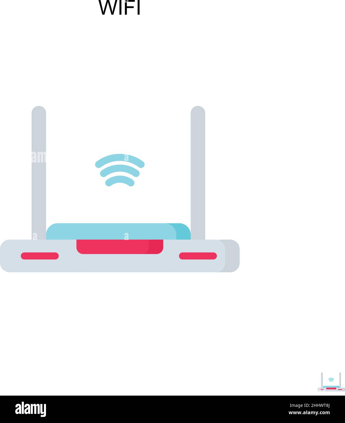 Wifi Simple vector icon. Illustration symbol design template for web ...